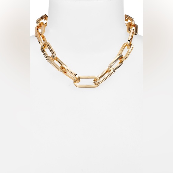 Open Edit | Jewelry | Open Edit Textural Chain Collar Necklace In Gold ...